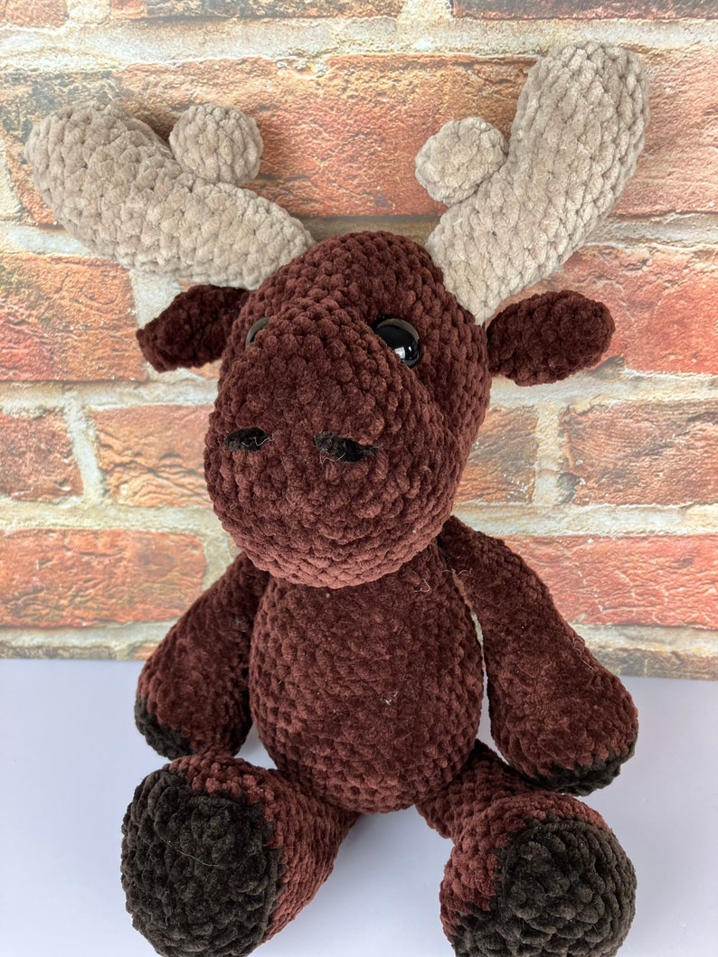 Moose Stuffed Animal/ Plushie Moose/ Crochet Moose Amigurumi/ Forest ...
