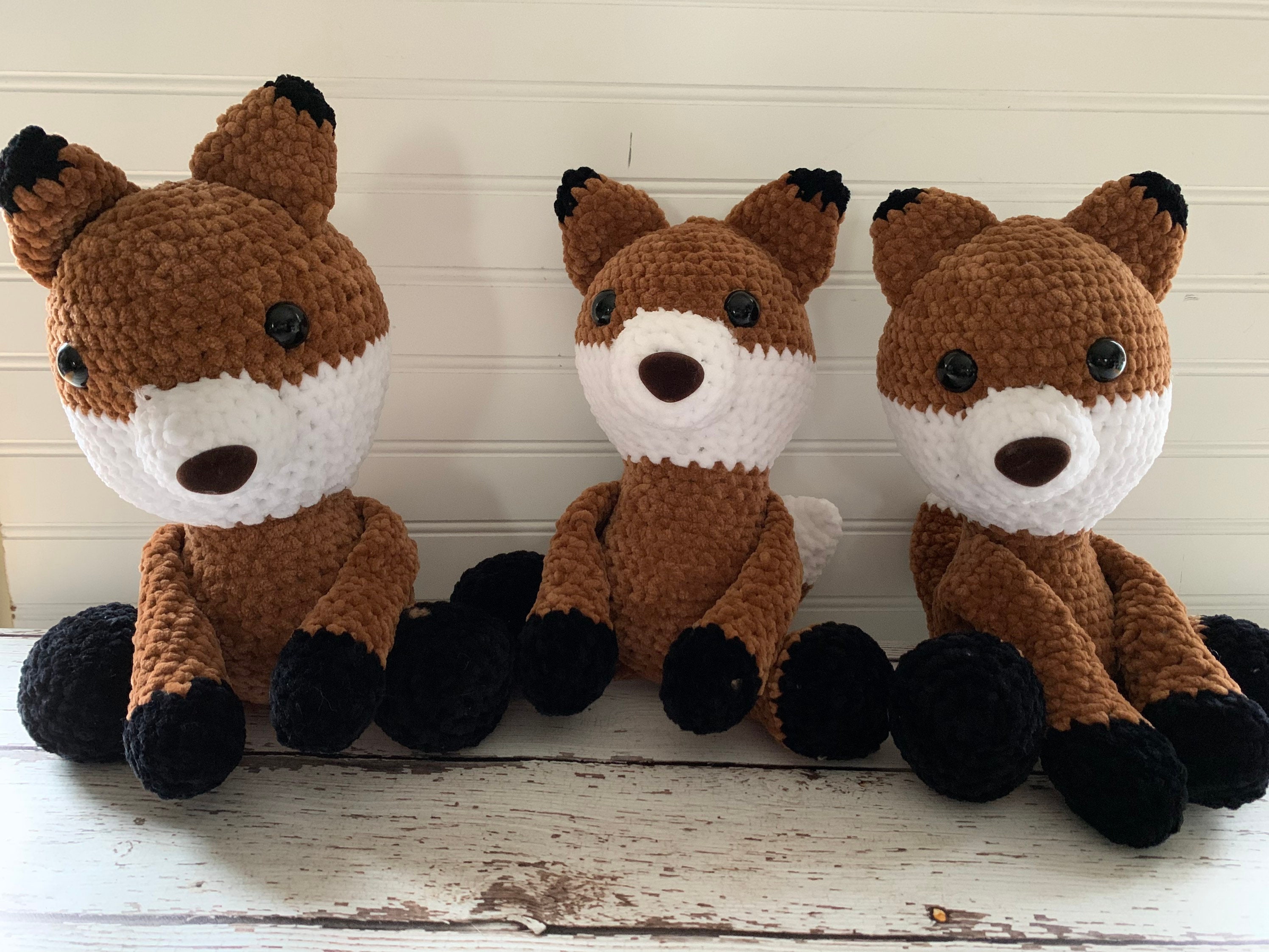 Vermont Red Fox Stuffed Animal/ Plushie Fox/ Crochet Fox Amigurumi ...