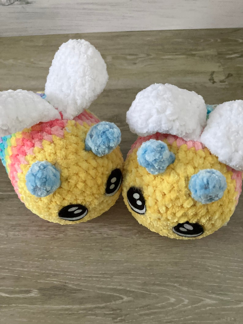 Pride Bumble Bee Toy/lgbtq+ Honeybee Plushie/ Pride Flag Crochet Bee ...