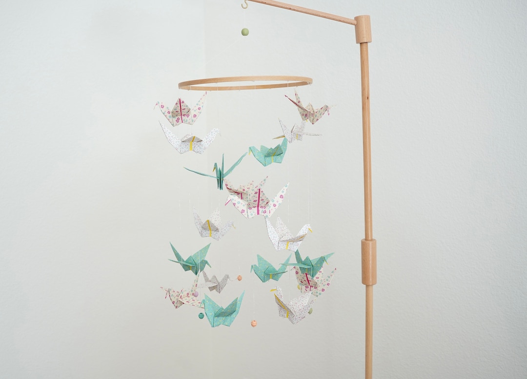 Origami Cranes Mobile | Baby Mobile | Boy Baby Mobile | Baby Shower ...