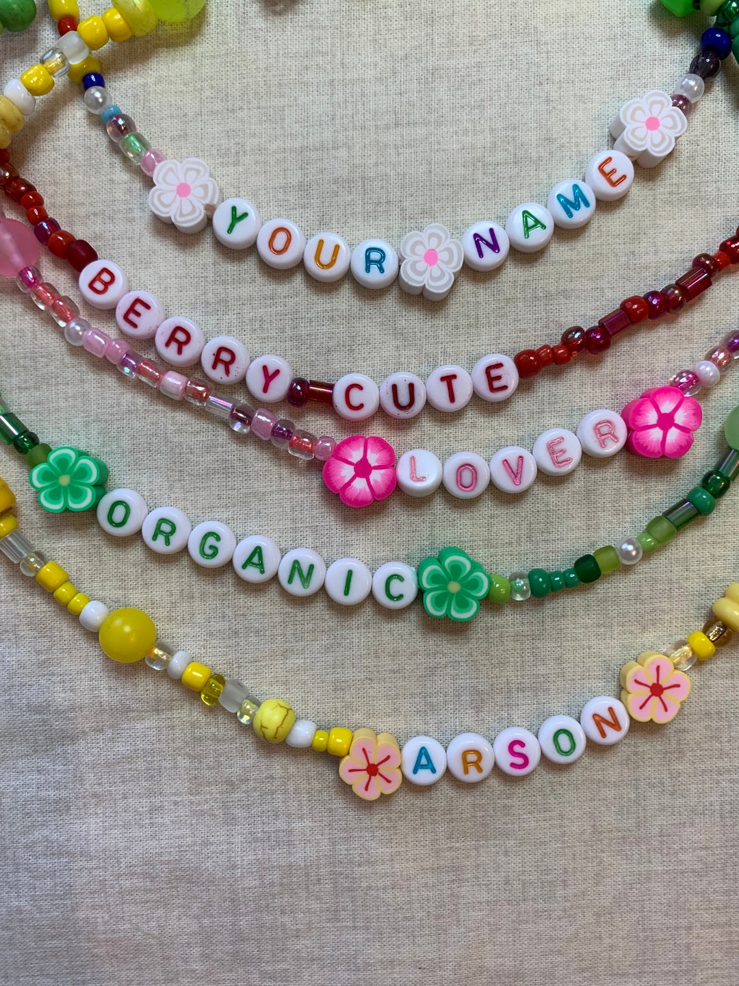 Custom Kidcore Colorful Seed Bead Necklace - Etsy