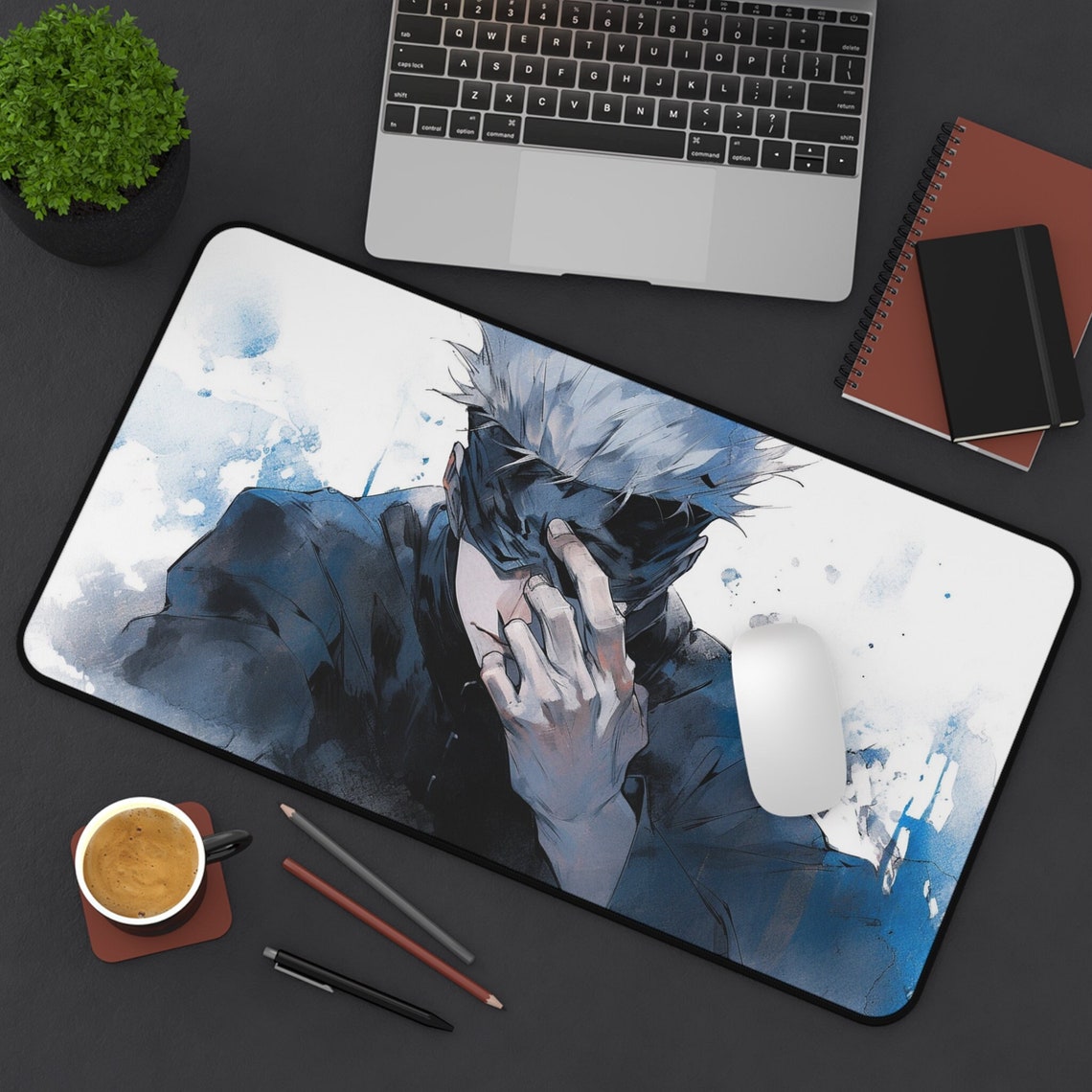 Jujutsu Kaisen Mousepads, Gojo, Customizable, Laptop Desk Mat, Gift-for ...