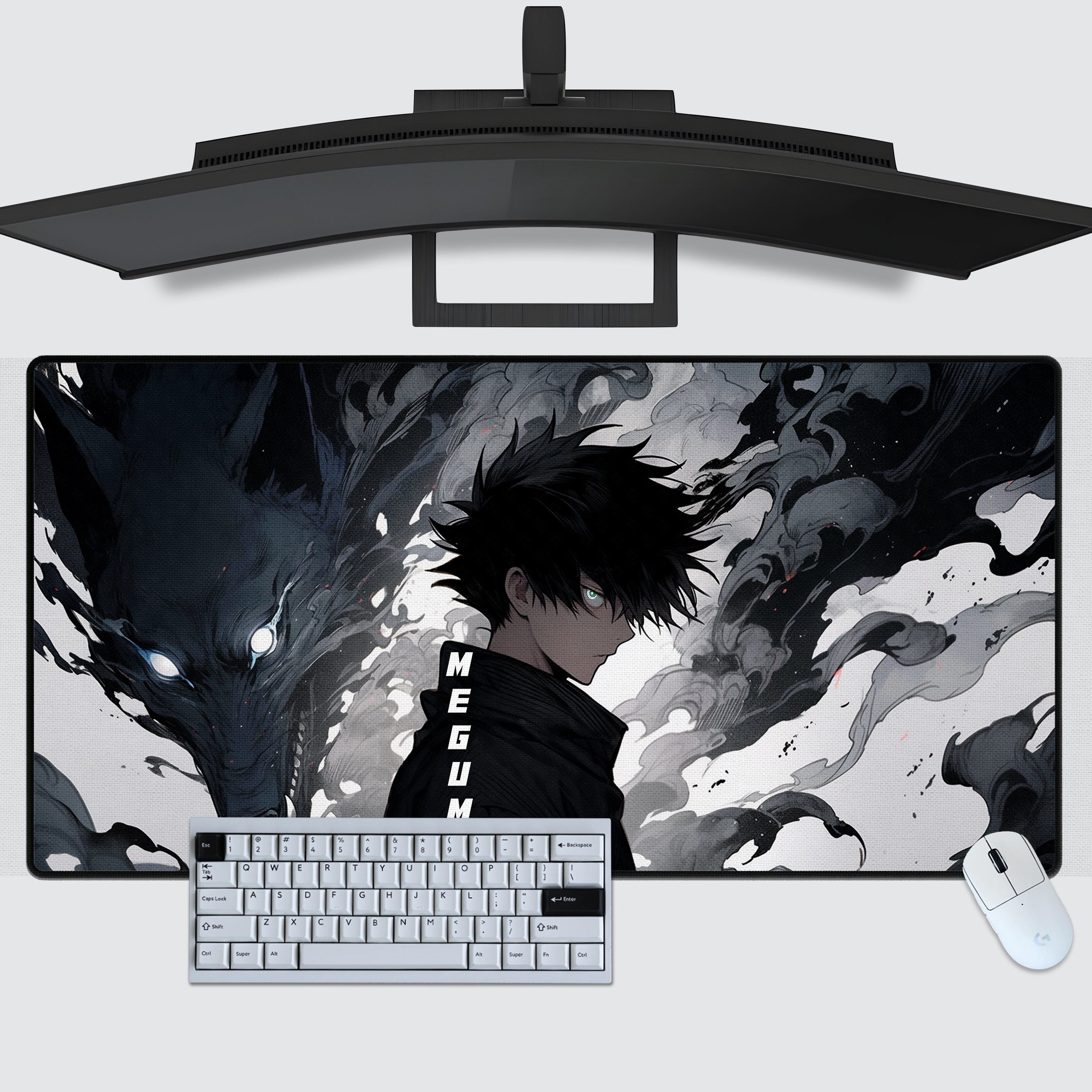 Jujutsu Kaisen Mousepads, Megumi, Customizable, Laptop Desk Mat, Gift ...