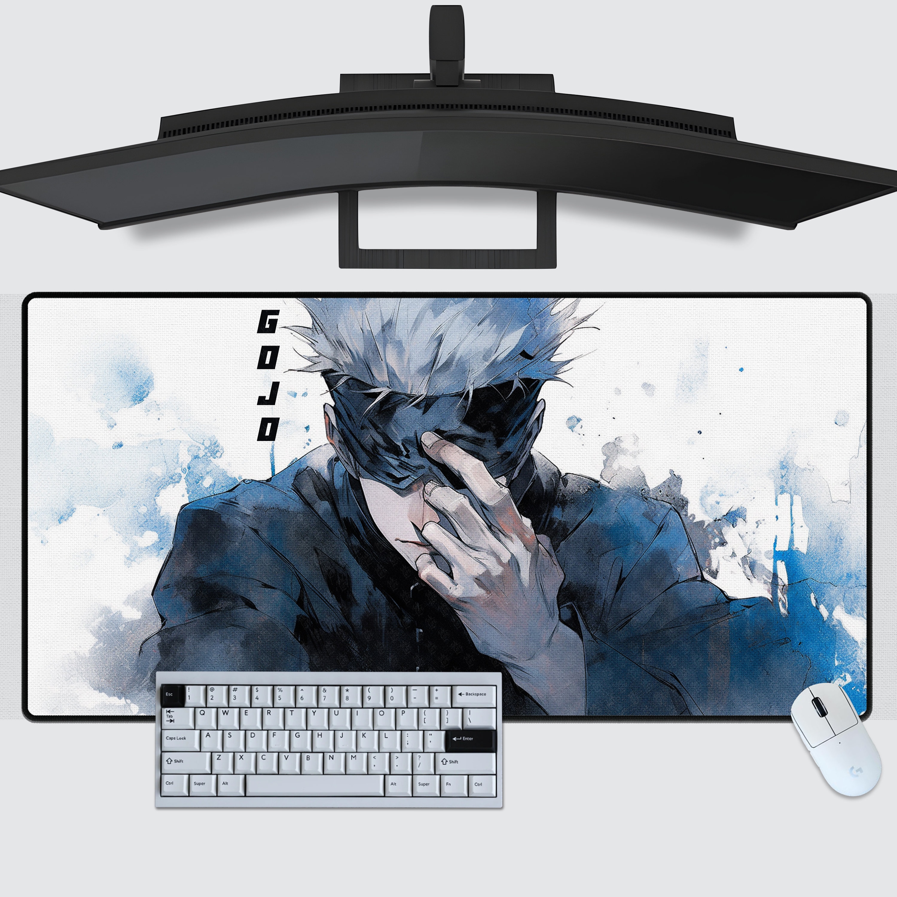 Jujutsu Kaisen Mousepads, Gojo, Customizable, Laptop Desk Mat, Gift-for ...