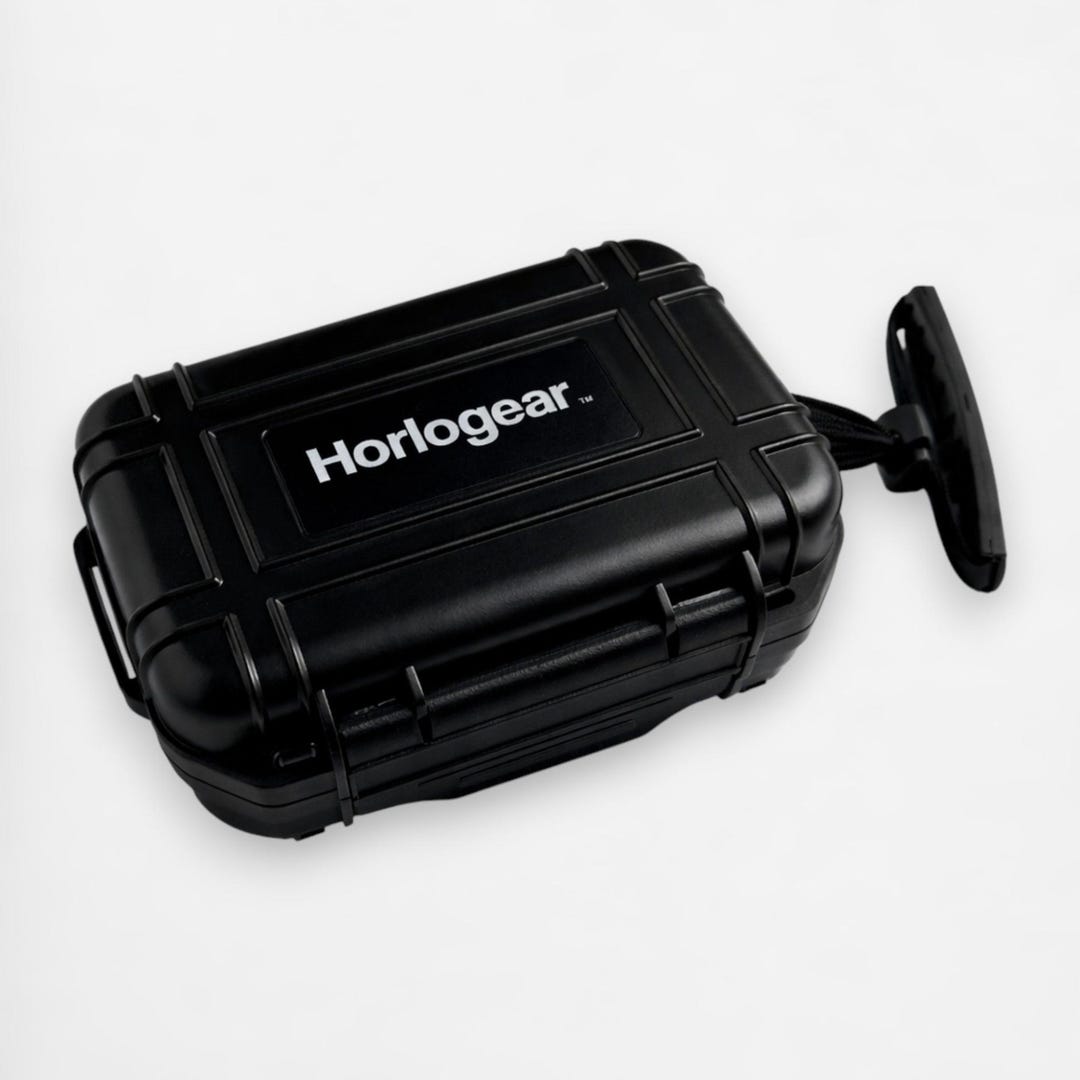HORLOGEAR Single Watch Travel Case Black Wristwatch Storage Box for ...