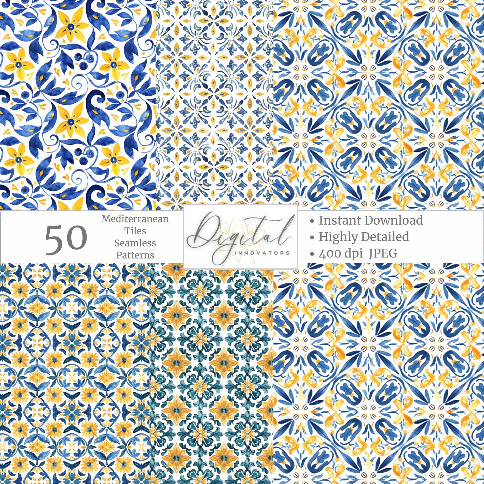 Amalfi Coast | Digital Download | Italy Png | Mediterranean Tile ...