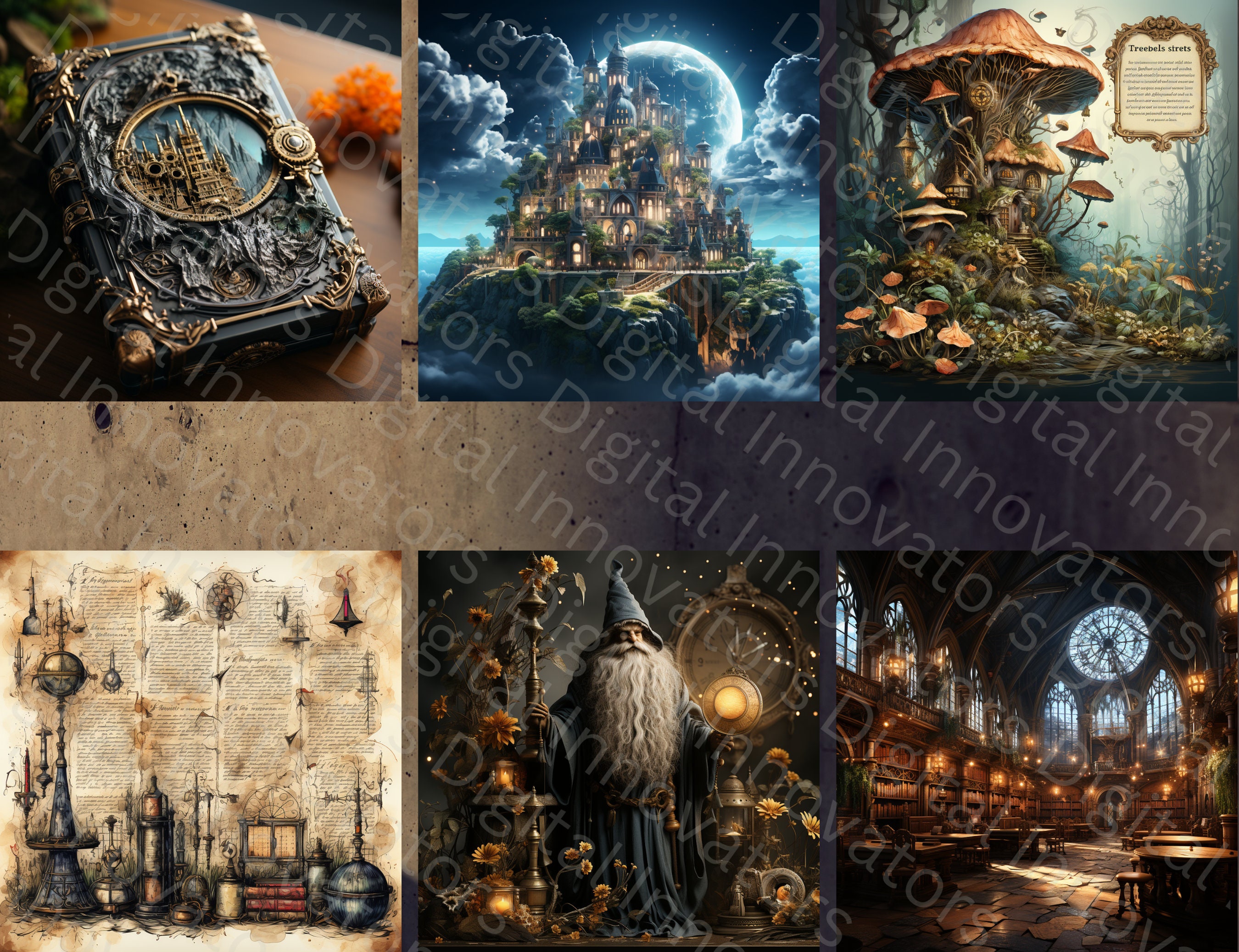 80 Magical Elements Wizard Hat Academy Magic School Potions Junk ...