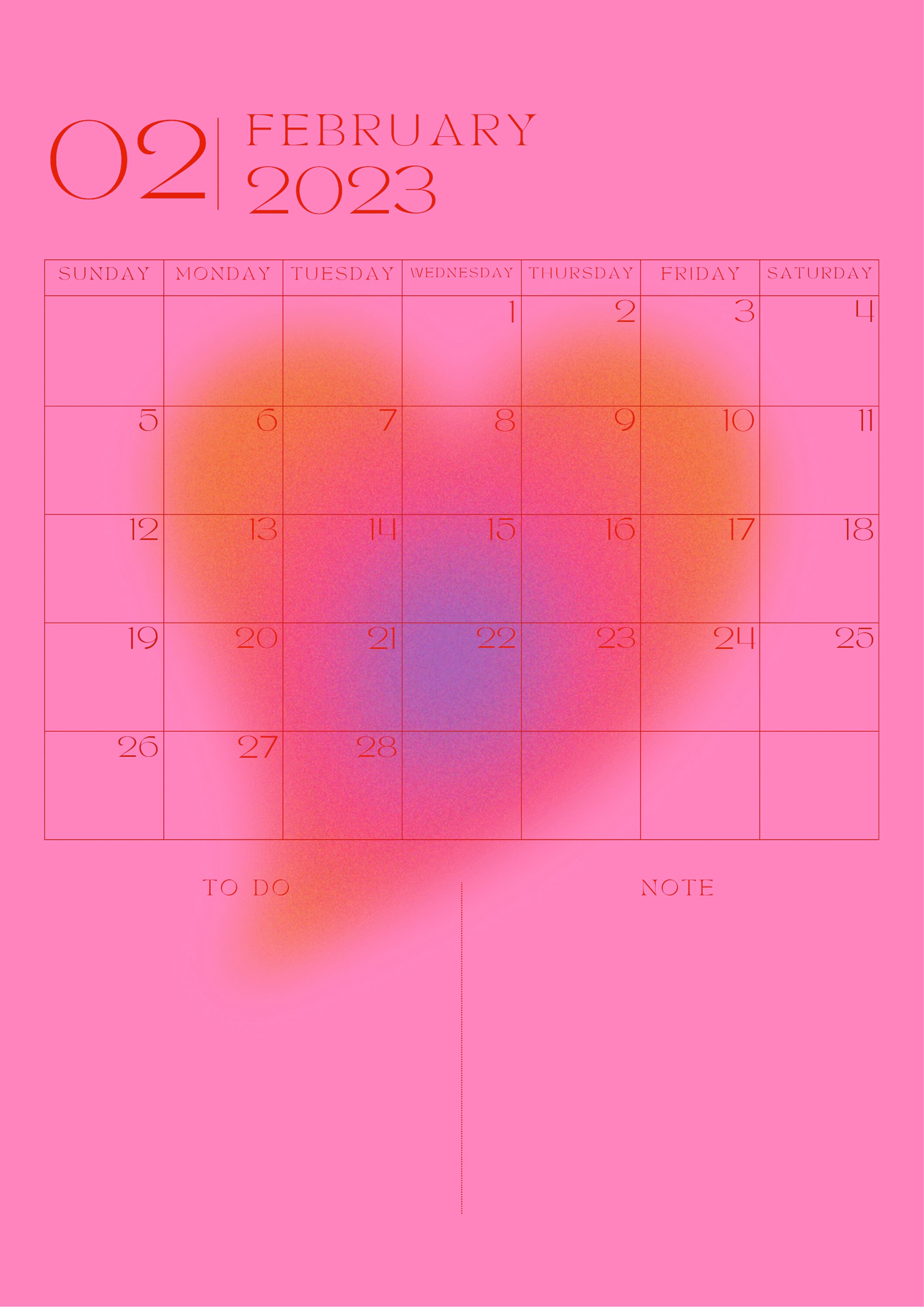 Heart Aura Calendar - Etsy
