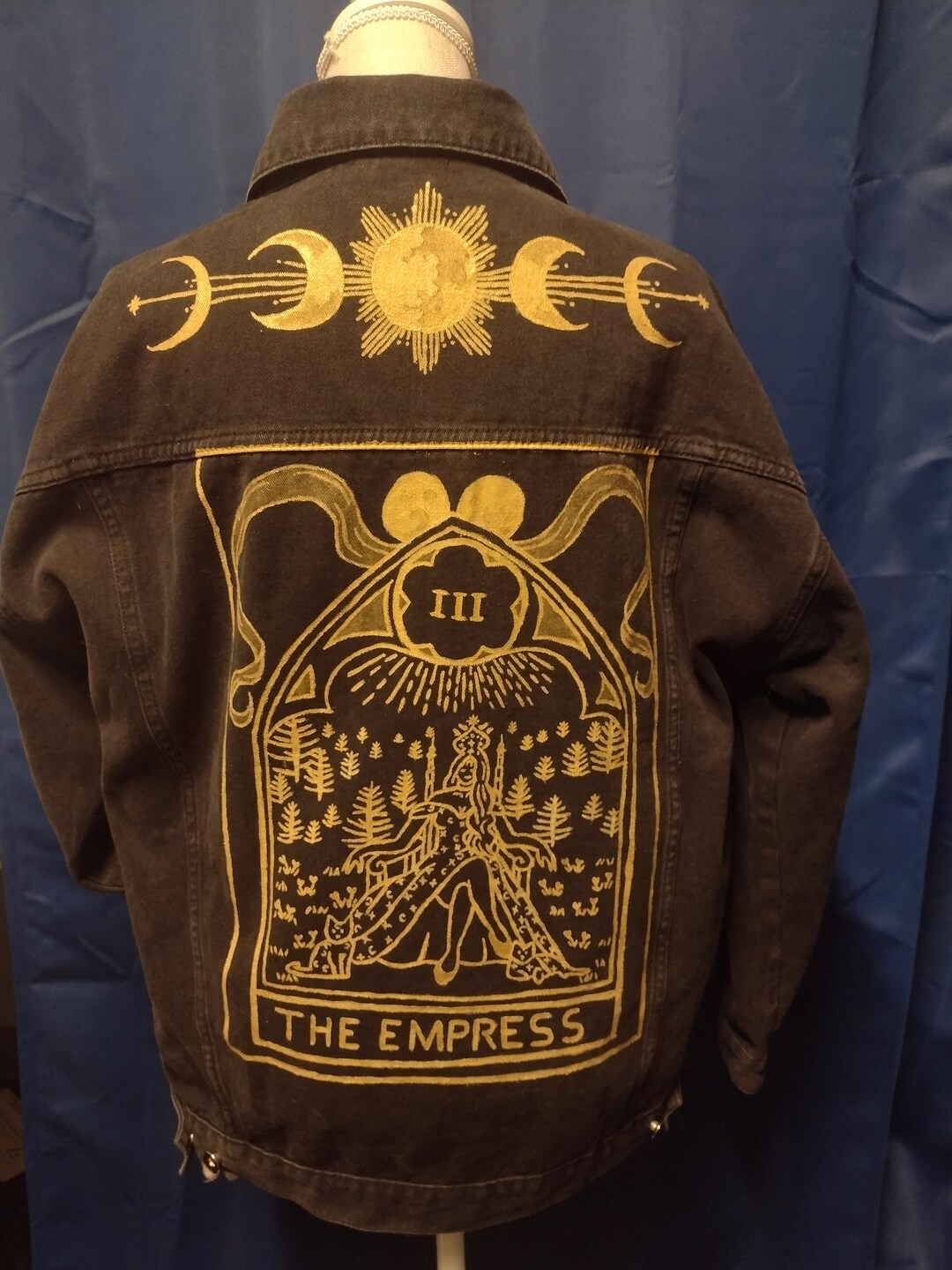 Custom empress Tarot Denim Jacket - Etsy