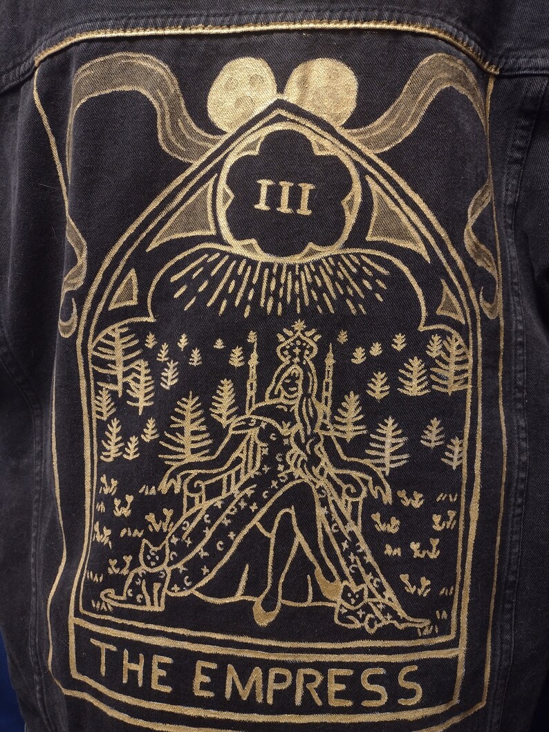 Custom empress Tarot Denim Jacket - Etsy