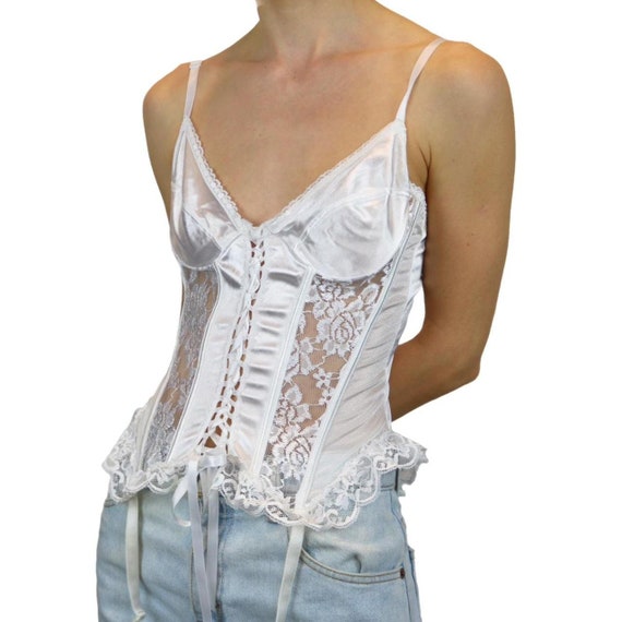 Vintage White Lace Corset Gem