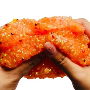Tangerine Temptation Bingsu Slime Crunchy Slime Bubble Popping Slime ...