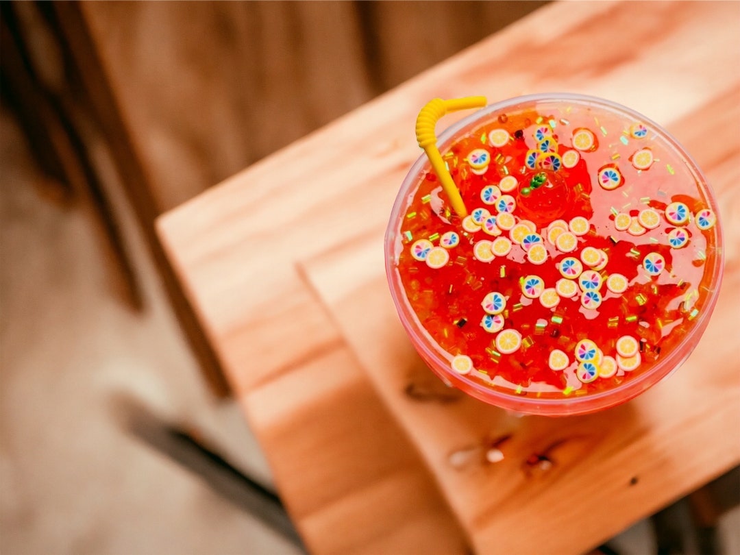 Tangerine Temptation Bingsu Slime Crunchy Slime Bubble Popping Slime ...