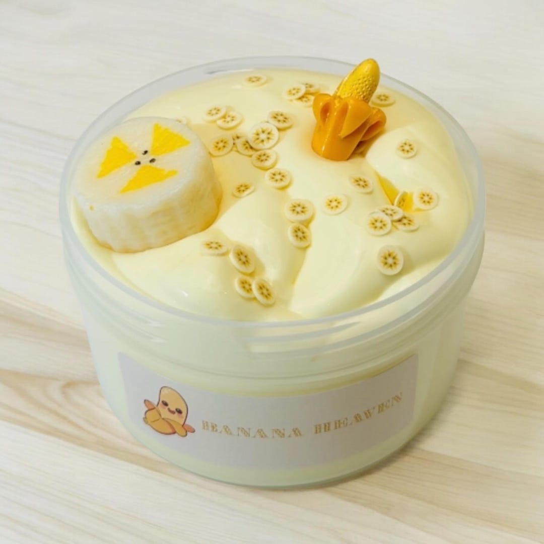 Thick N Glossy Banana Milk Slime for Birthday Gift Slime for Kid Slime ...