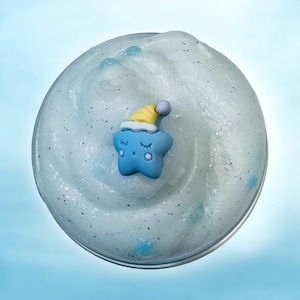 Winter in July Clear Slime With Silver Foil Slime for Relaxation Slime ...