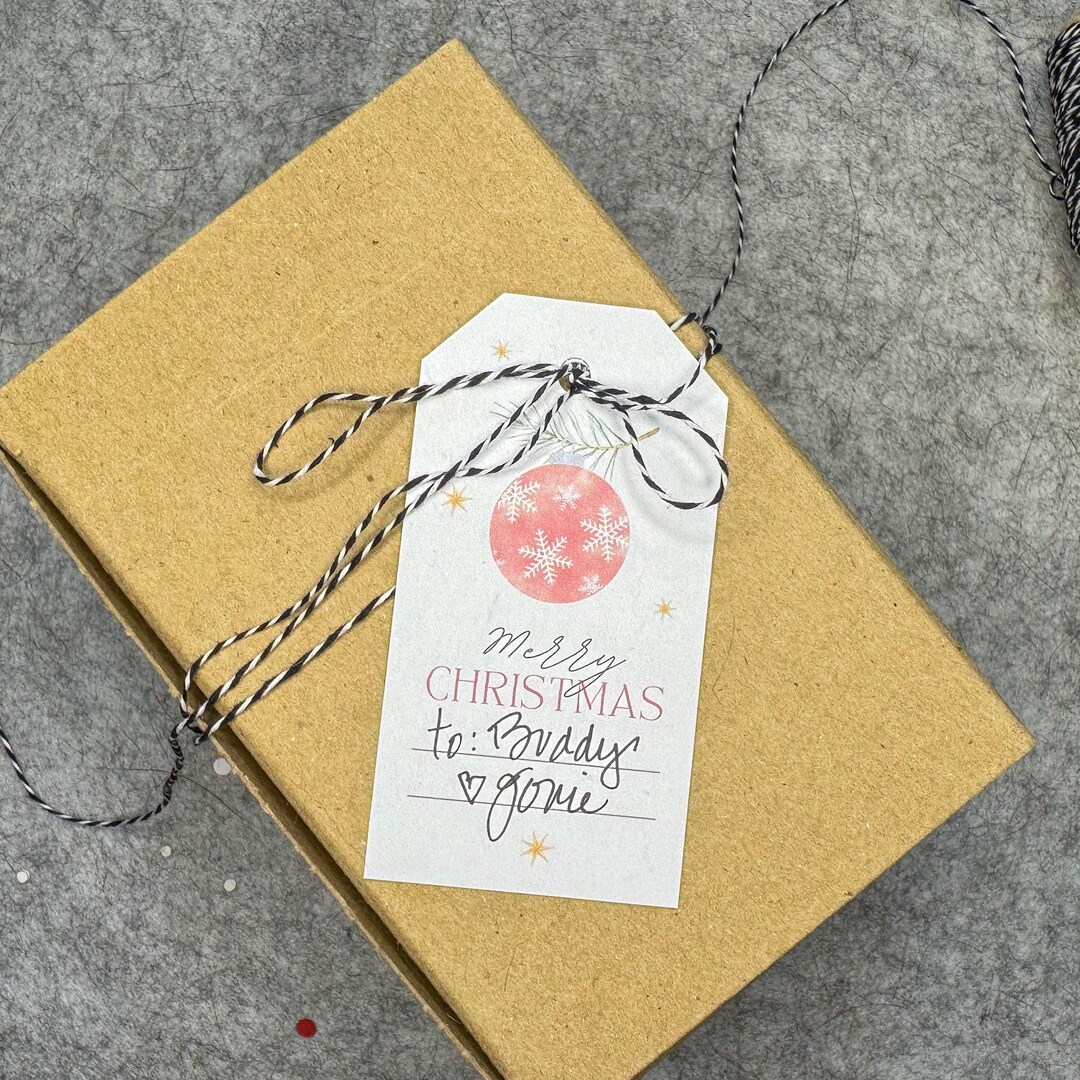 Cozy Christmas Gift Tag Printable Bundle Set of 12, Gift Tag Set, Merry ...
