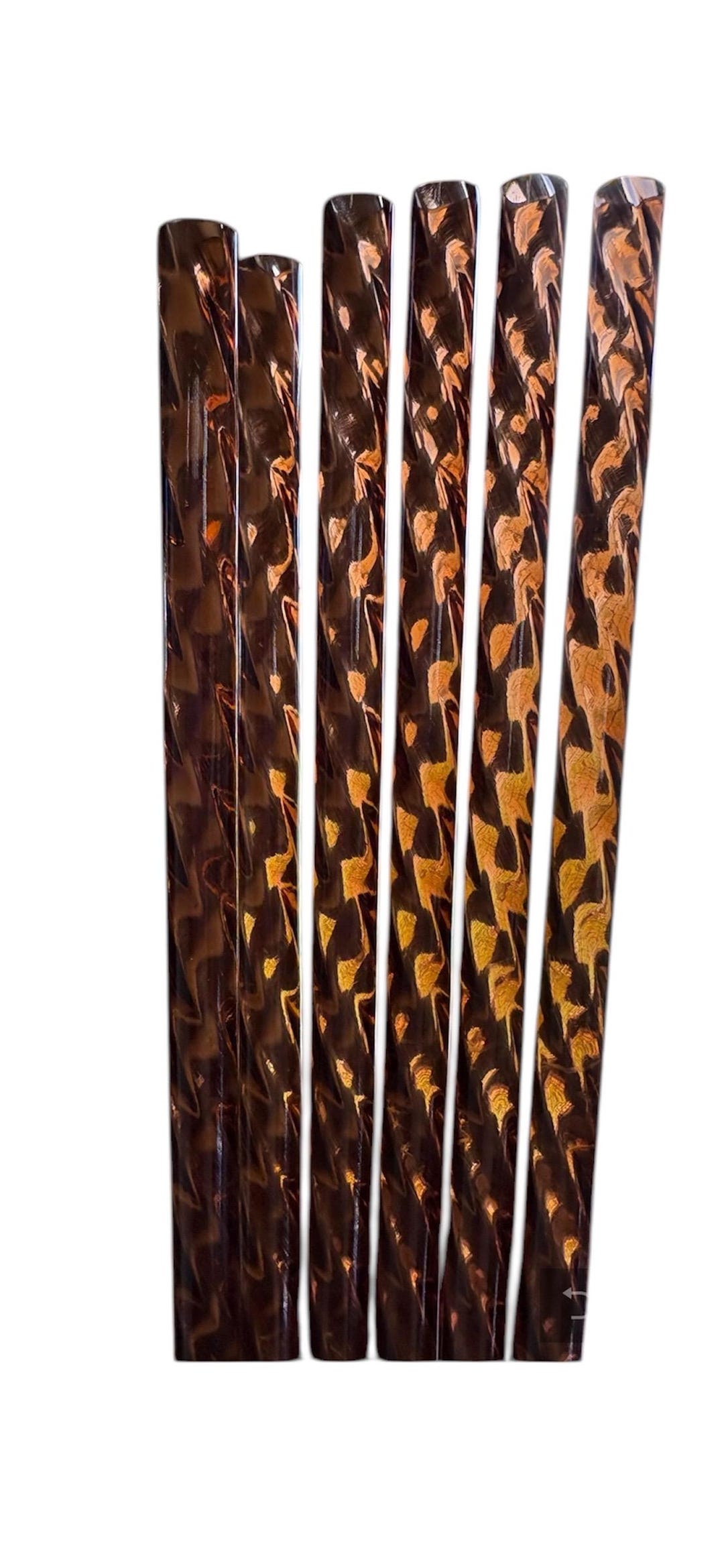 BROWN Shiny Glass “look” Straws-pick Standard or “fat” Style - Etsy