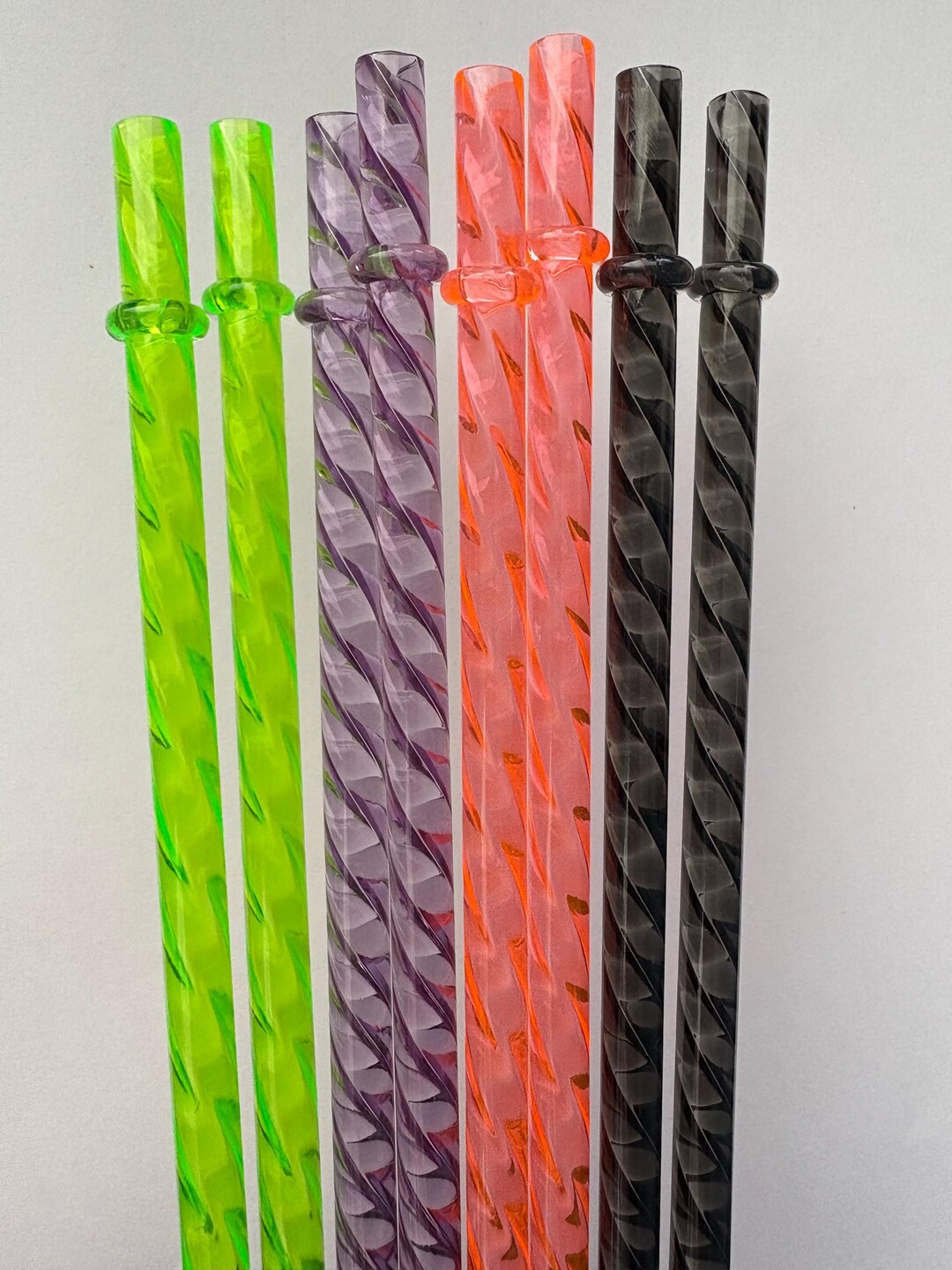 8-glass “LOOK” Swirly-shiny Bling Straws-12” STANDARD Width-40oz ...