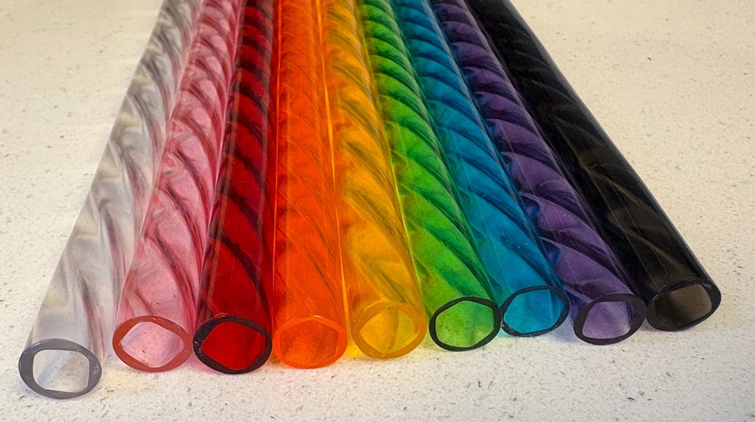 Glass “look” Shiny-swirly Plastic Straws - Etsy