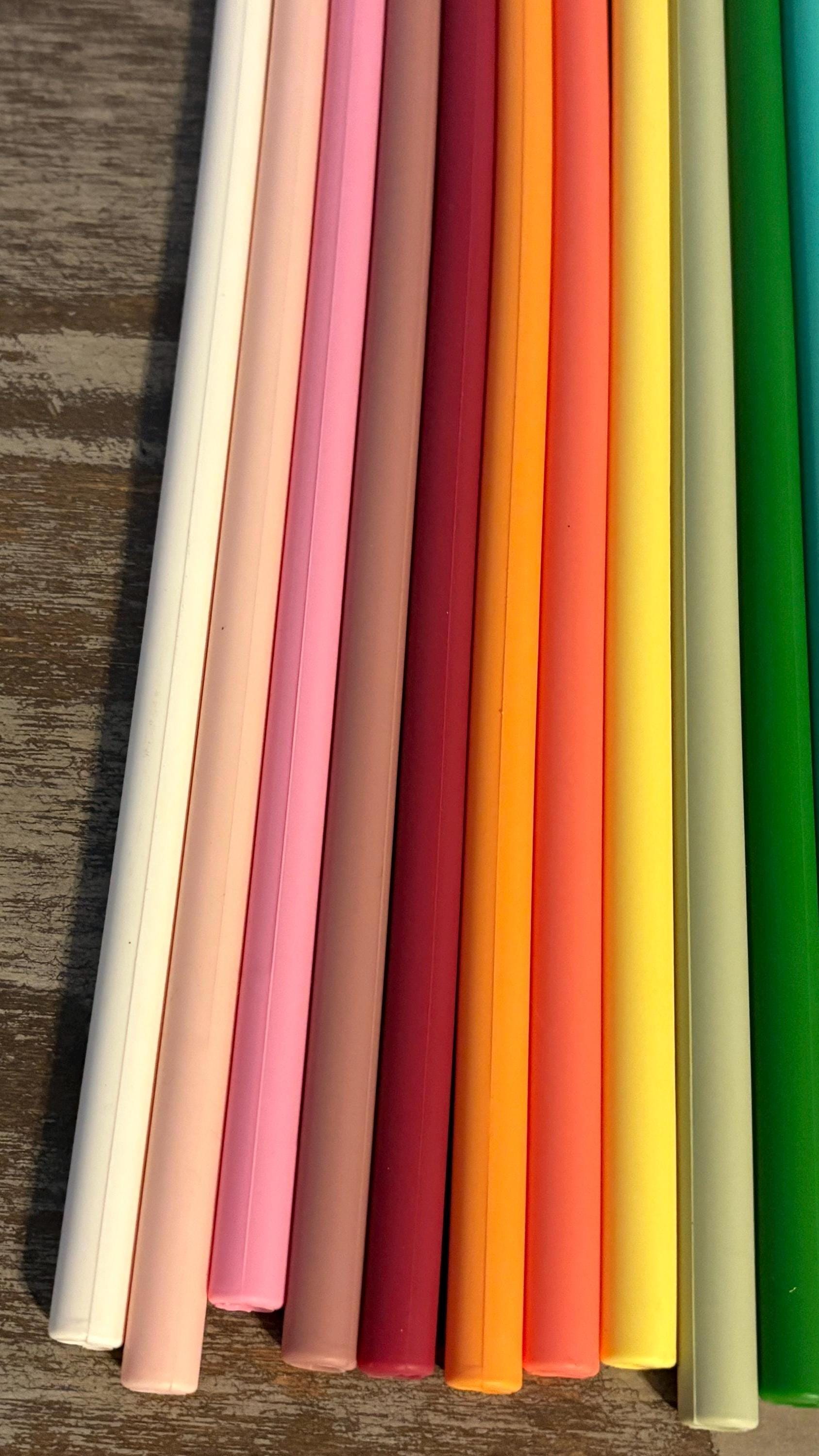 12” Silicone/rubber Bendable Straws-cut Down to Fit Tumbler! Variety of ...
