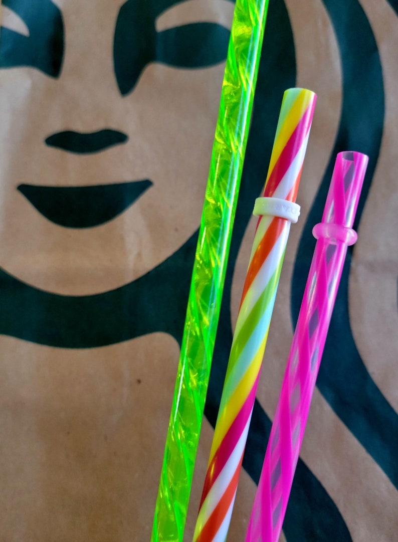 16oz Auth STARBUCKS Valentines Day Rainbow Candy Hot Pink Clear Striped ...