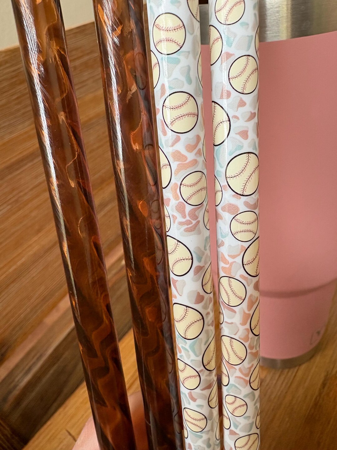 12 Straws in 10mm Fat Width for 40/42oz Tumbler, White/beige/cheetah ...