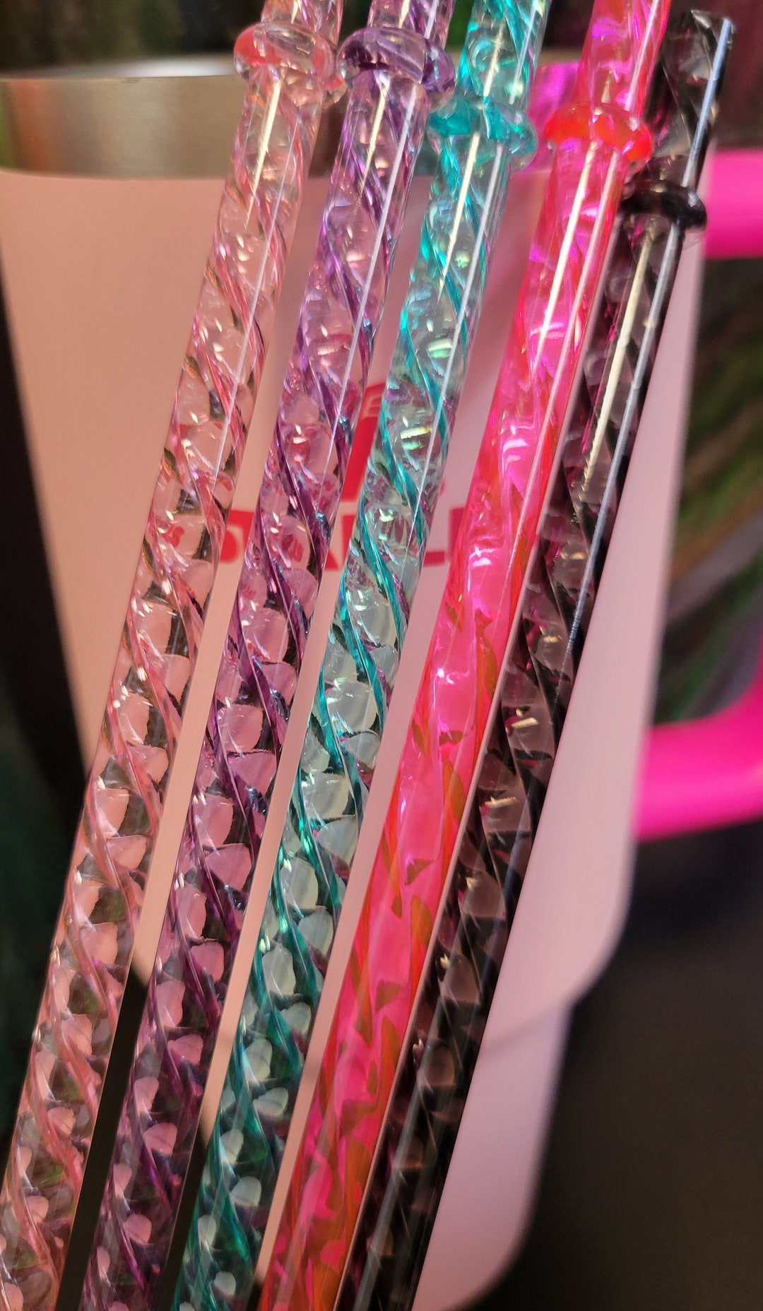 Glass Look Shiny Plastic Straws-pick Your Length! 10.25” or 12” 8mm ...