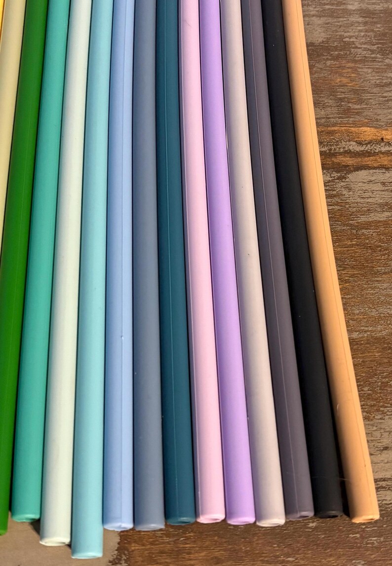 12” Silicone/rubber Bendable Straws-cut Down to Fit Tumbler! Variety of ...