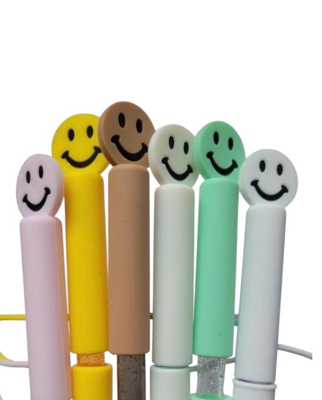 Smiley/happy Face Straw Cover/topper-pick a Color! - Etsy