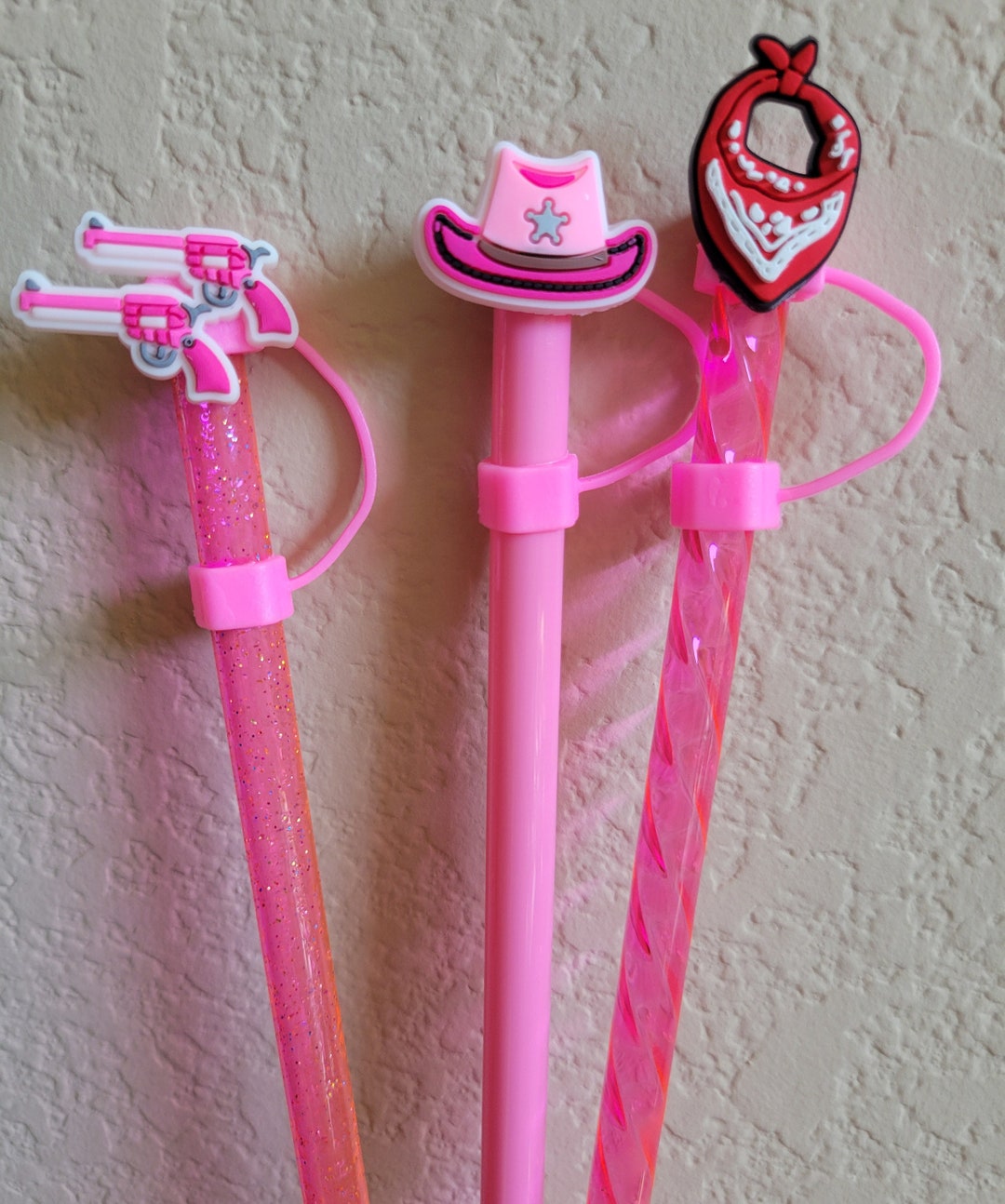 Pink Cowgirl Bandana Bank Robber Pistol Gun Yeehaw Howdy Cowboy Bling ...