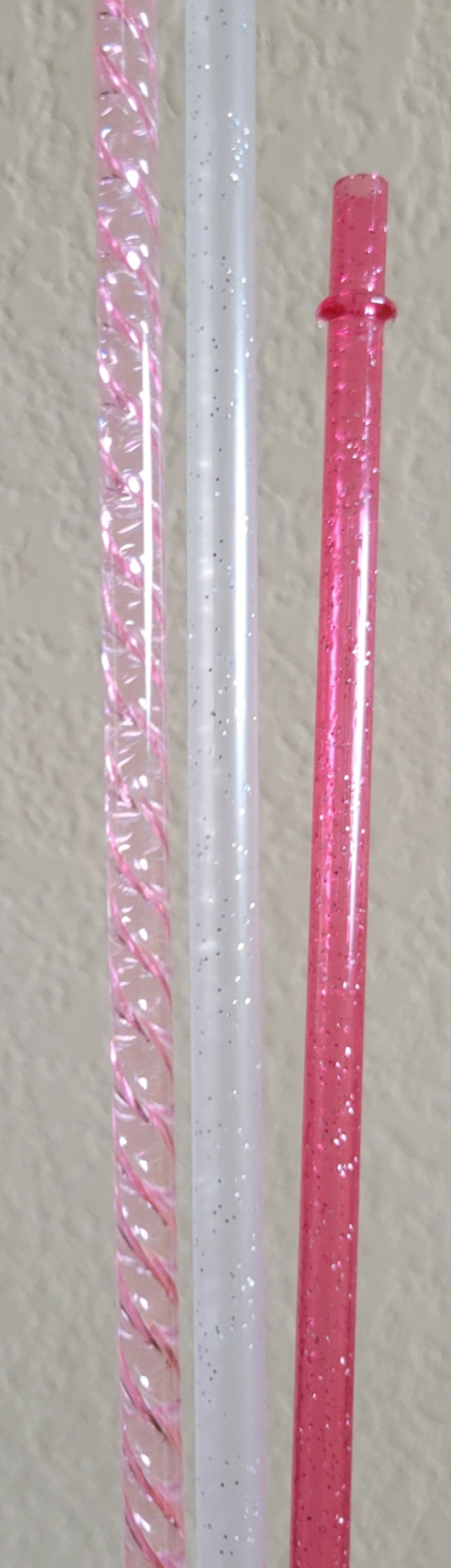 12 40oz Replacement Reusable Straw Rose Light Pink Shiny Crystal Sb ...