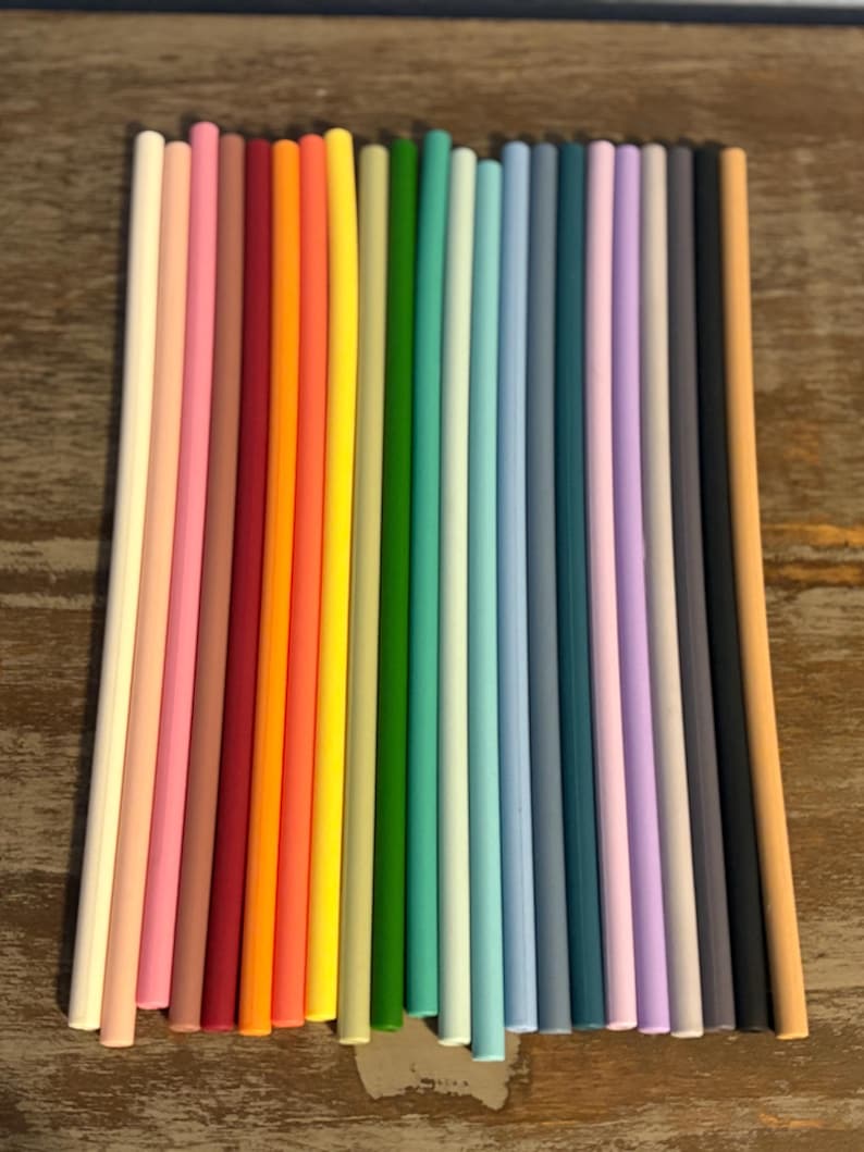 12” Silicone/rubber Bendable Straws-cut Down to Fit Tumbler! Variety of ...