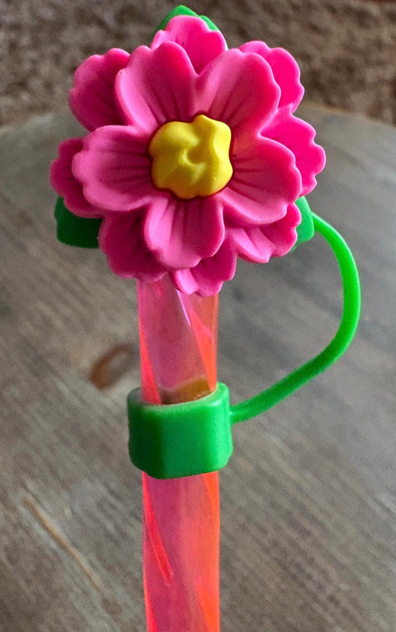 Spring Bright Flower-3d STRAW Toppers (10mm) - Etsy