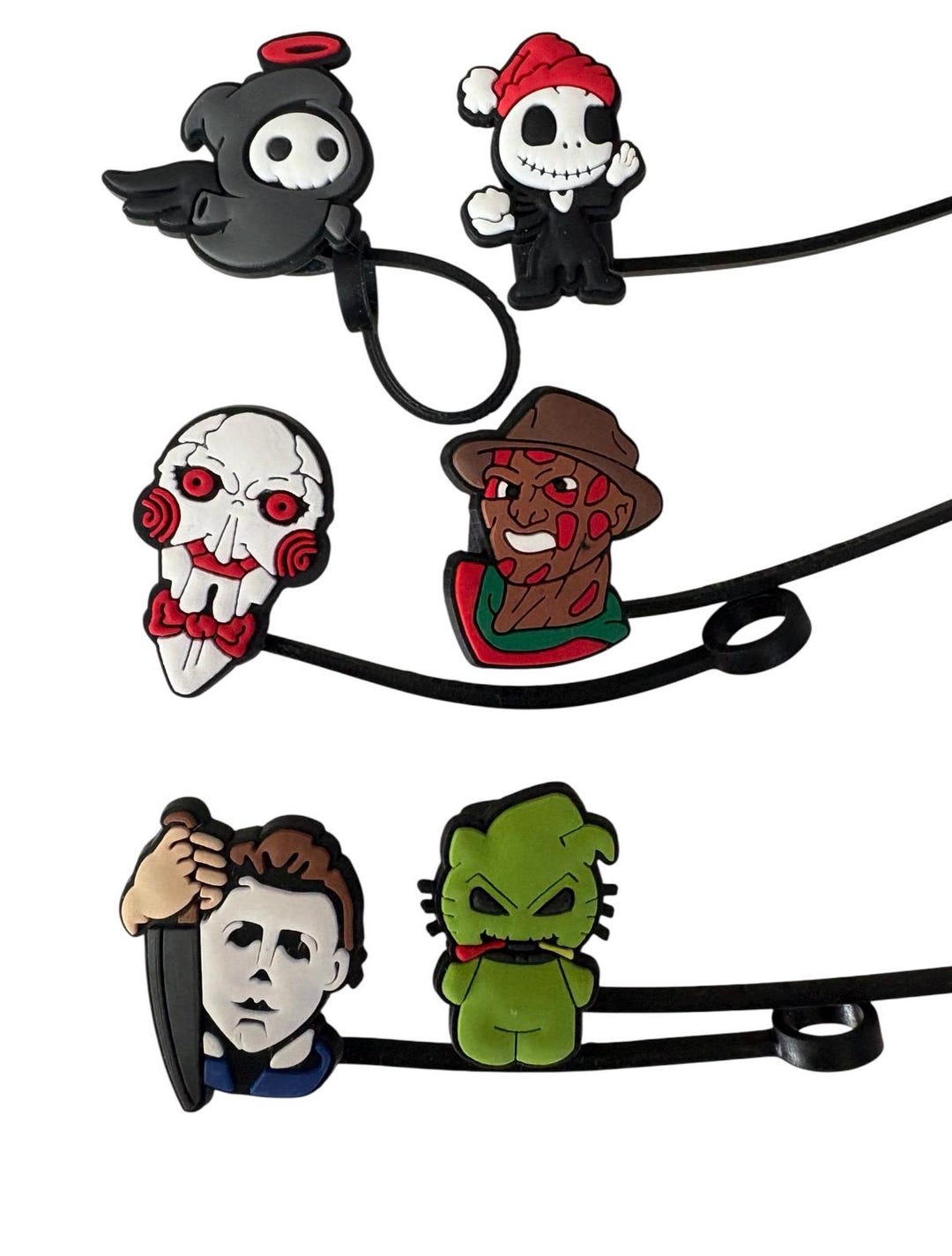 10mm Fat Straw Toppers-halloween Scary/horror Movie Themed-you Pick! - Etsy