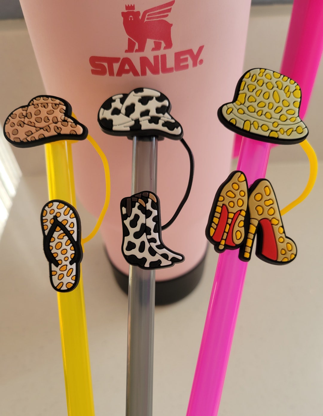 10mm Millenium 2000's Cheetah Leopard Floppy Hat Flip Flops High Heels ...