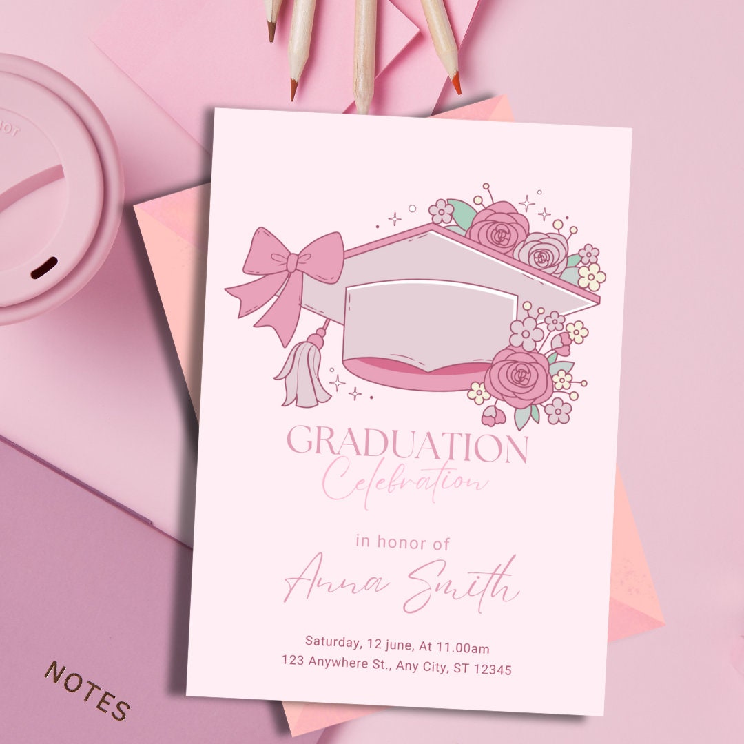Coquette Graduation Invitation - Coquette Senior Graduation Invitation ...