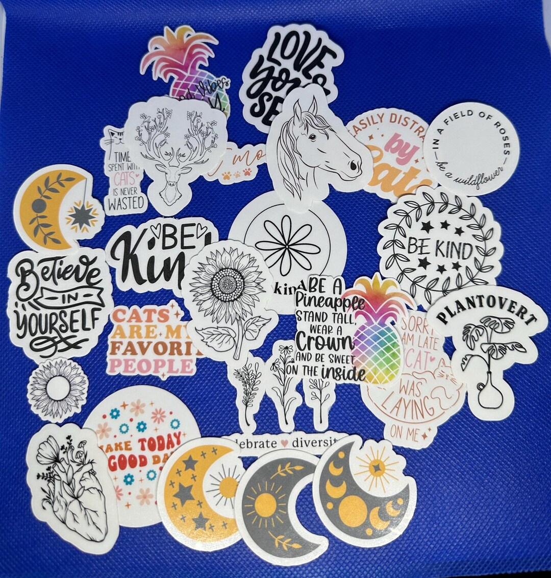 Stationary Sticker Bundle - 25 Pack - Etsy
