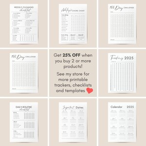 Daily Routine Checklist, Editable & Printable Schedule, Customizable ...