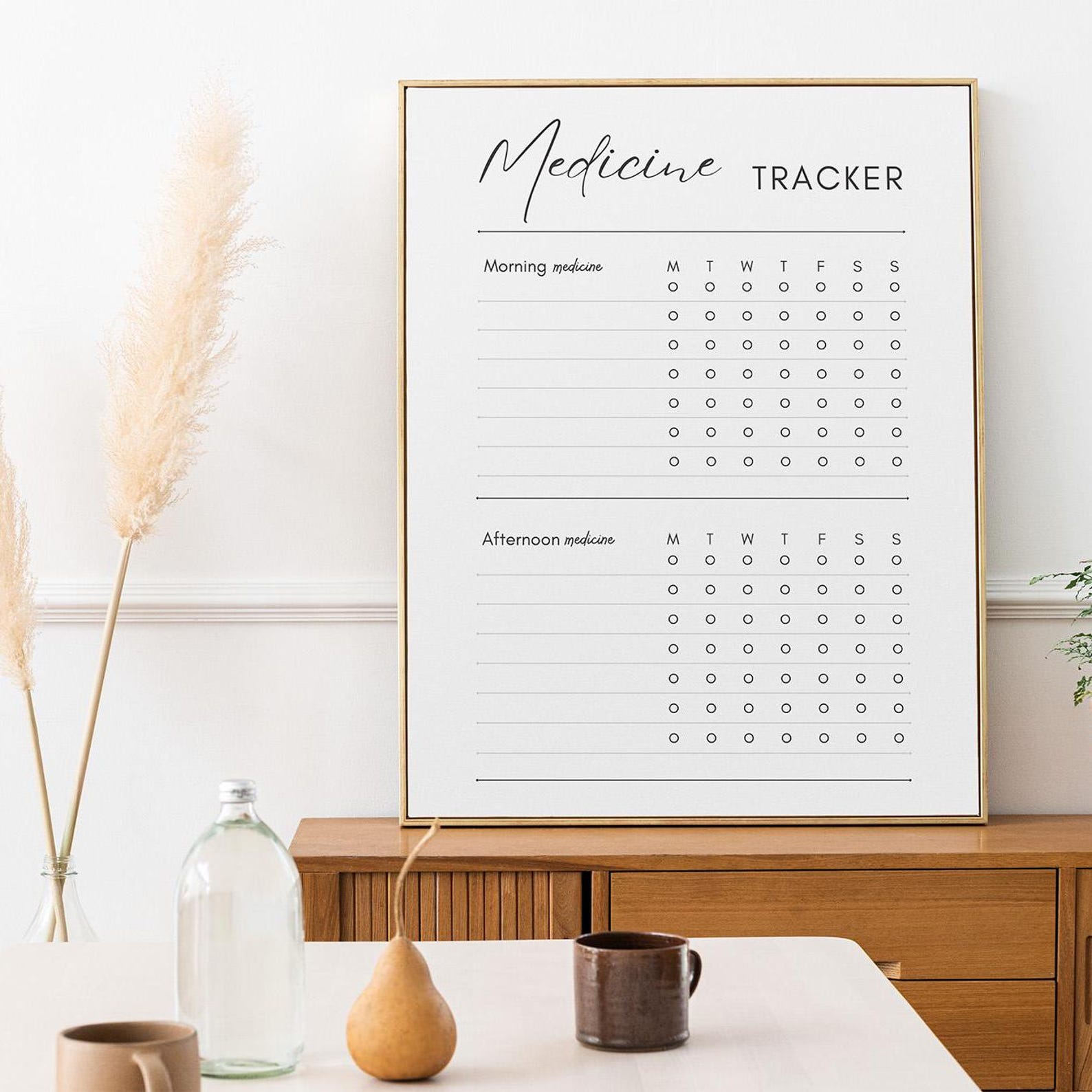 Printable Weekly Medicine Tracker: Pill & Supplement Schedule (digital ...