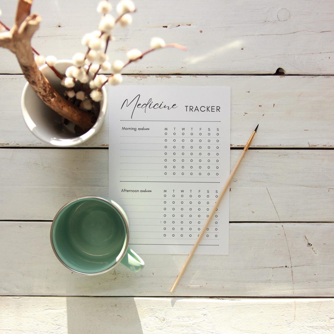 Printable Weekly Medicine Tracker: Pill & Supplement Schedule (digital ...