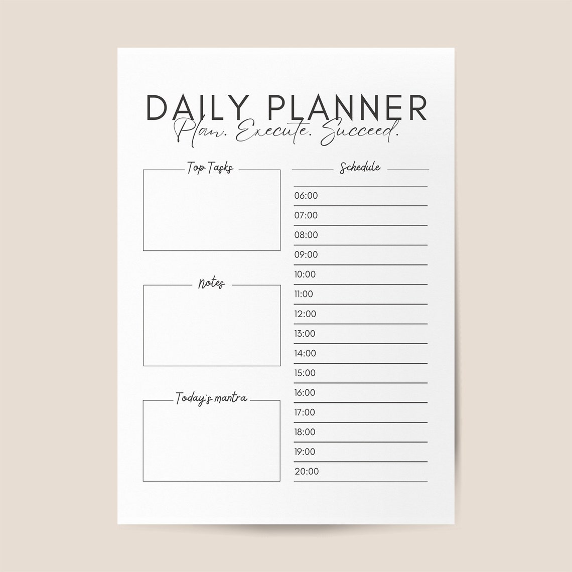 Digital Daily Planner, Printable Scheduling Template, Editable in Canva ...