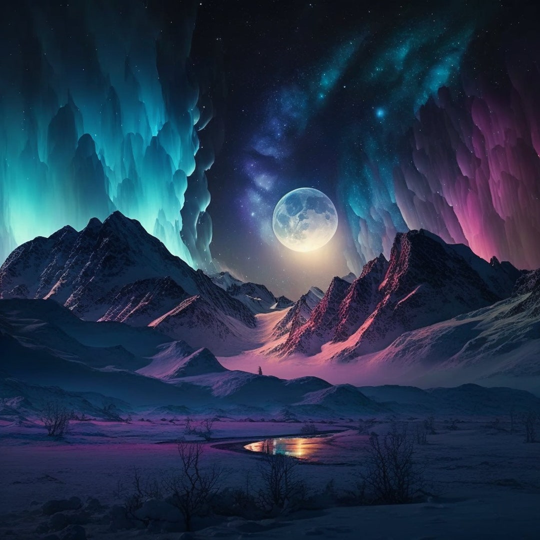 Aurora Lights Wall Art - Etsy