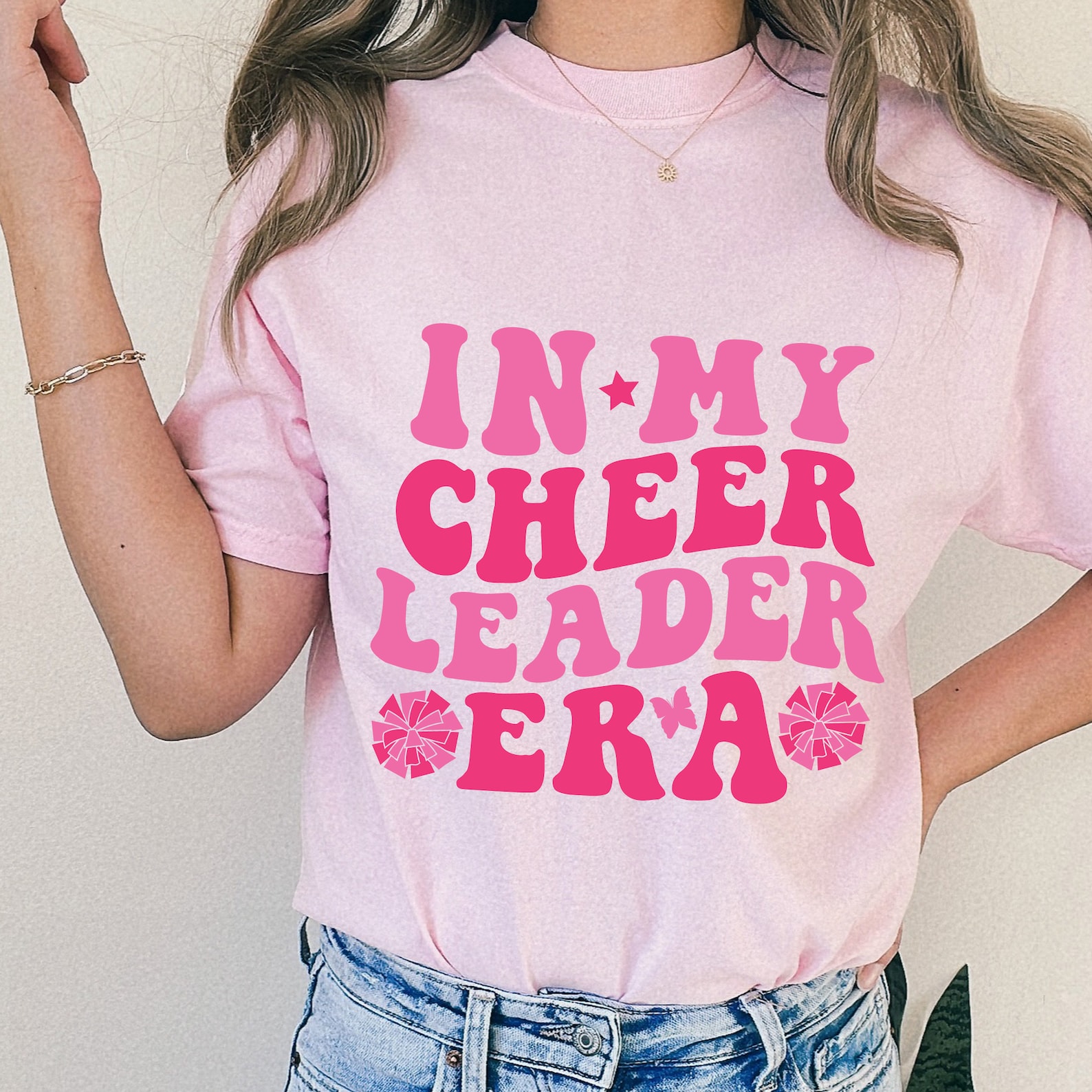 Cheerleader Era Svg/png. Cheerleading Cut File, Trendy Pink Retro Svg ...