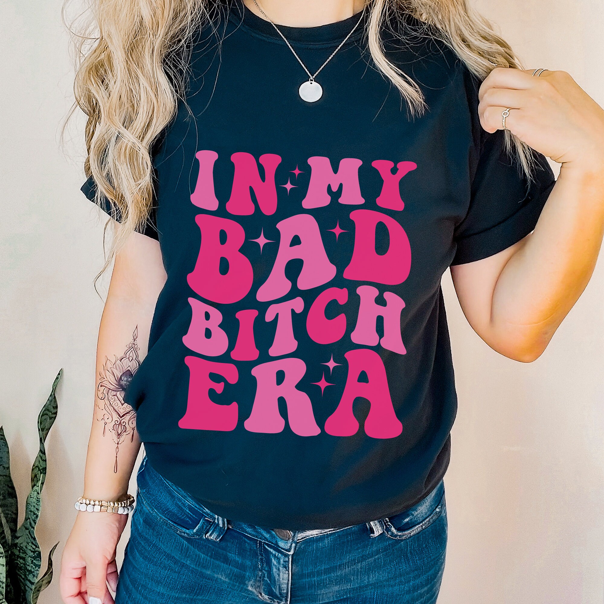 In My Bad Bitch Era Svg/png, Trendy Pink Cut File, Wavy Text Svg ...