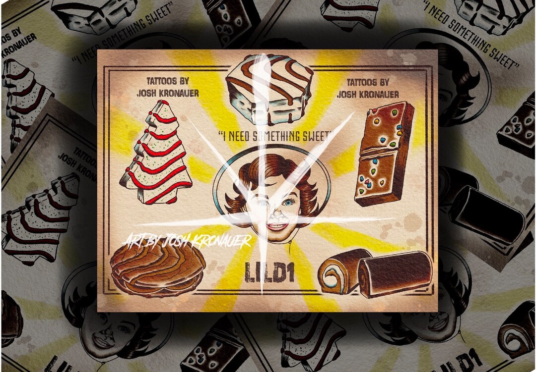 Little Debbie Tattoo Flash Sheet - Etsy