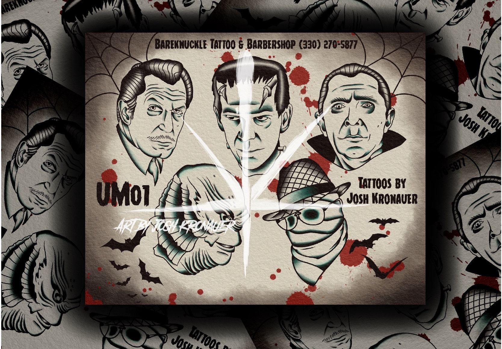 Universal Monsters Tattoo Flash Sheet - Etsy