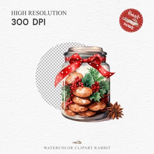 Christmas Cookie Jar PNG Sweets Merry Xmas Decoration Clipart Bundles ...