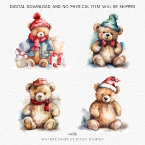 Christmas Teddy Bear Toy PNG | Merry Xmas Decoration Clipart Bundles ...