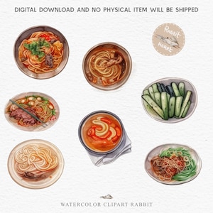 Watercolor Ramen Bowl PNG | Asian Korean Japanese Food Clipart | Lunch ...