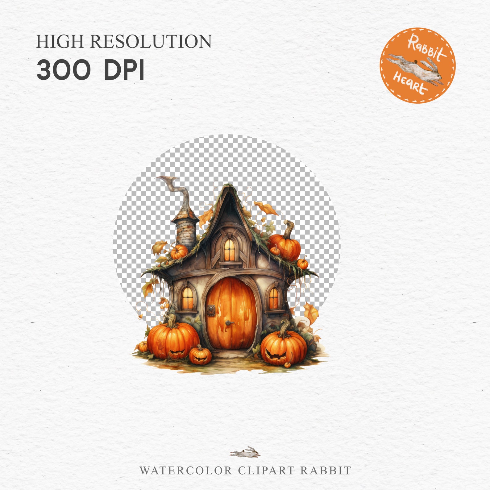 Pumpkin Hut House PNG Halloween Clipart Bundles Spooky Decor - Etsy